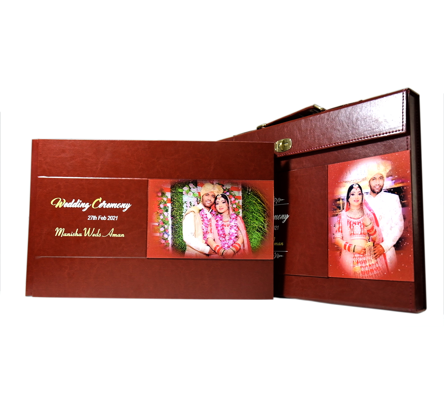 Premium Wedding Album Brown Combo 2 -(12x36inch) - Album Delhi