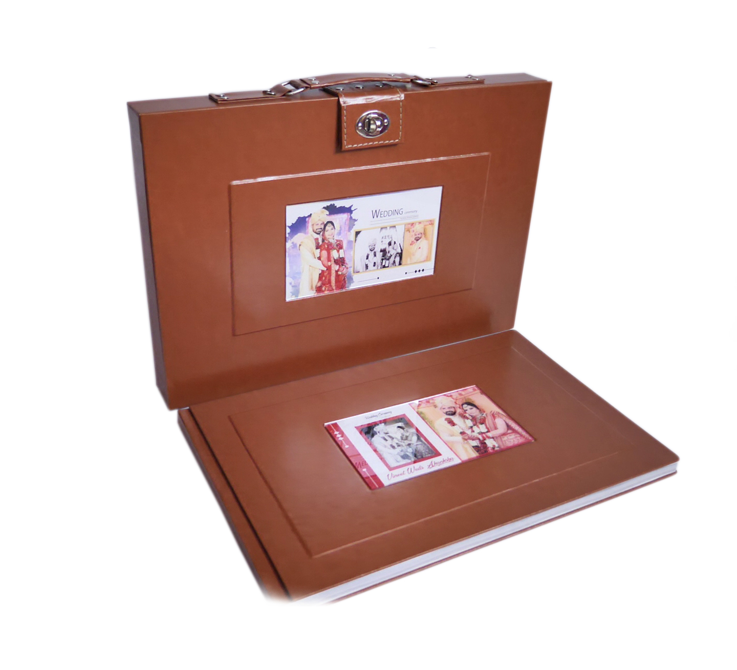 Premium Wedding Album Brown Combo - (12x36inch) - Album Delhi