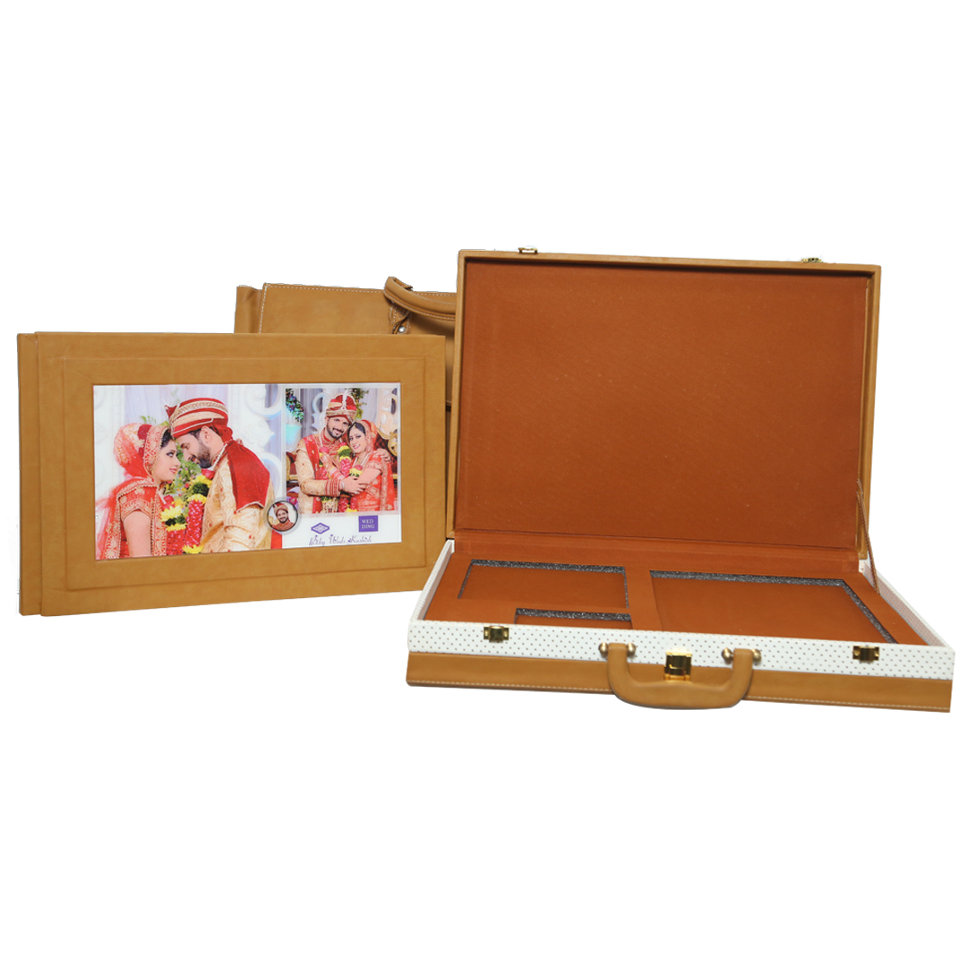 Premium Wedding Two Album Combo Brown (12x36inch) - Album Delhi